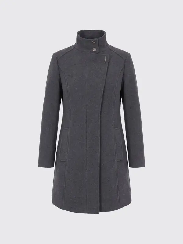 Liu Jo Knee-length Double-breasted Wool-blend Coat With High Neck