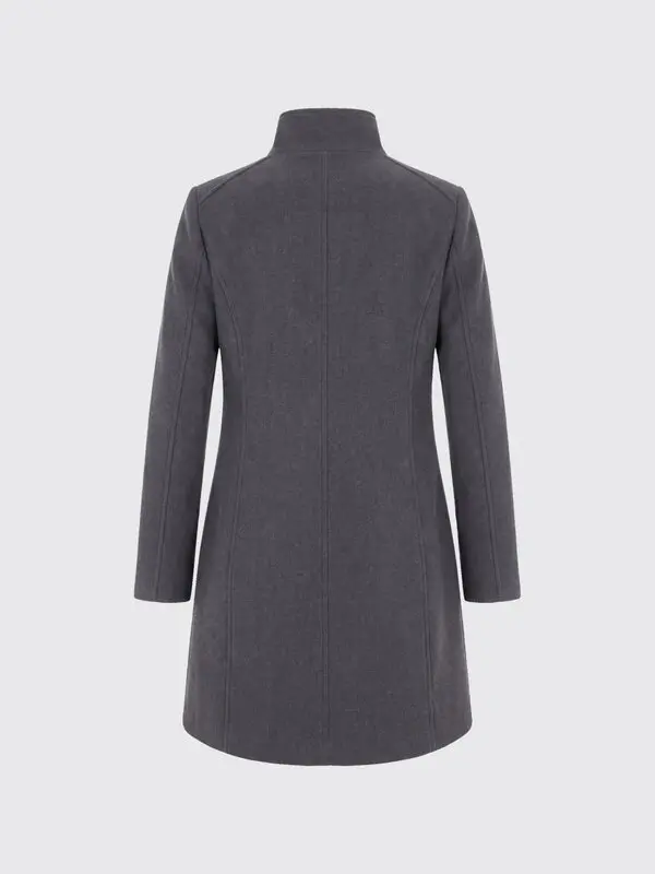 Liu Jo Knee-length Double-breasted Wool-blend Coat With High Neck