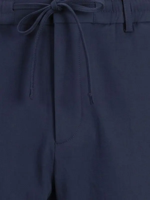 BOSS Slim Fit Technical Gabardine Trousers With Drawstring Waist