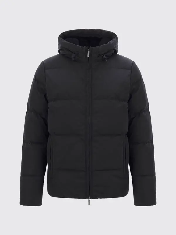 K-WAY Quilted Short Down Jacket With Hood And Fur Lining