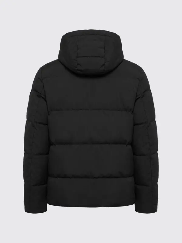 K-WAY Quilted Short Down Jacket With Hood And Fur Lining