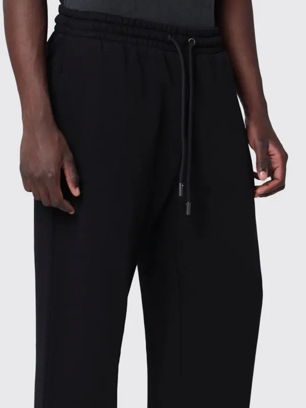 Off-White Cotton Jogging Trousers With Iconic Diagonal Stripes