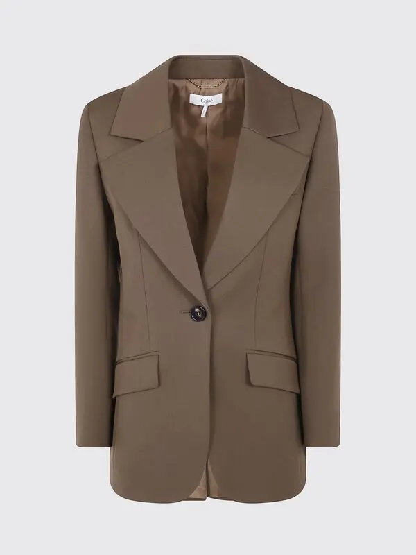 Chloé Single-breasted Virgin Wool Blazer With Peak Lapels