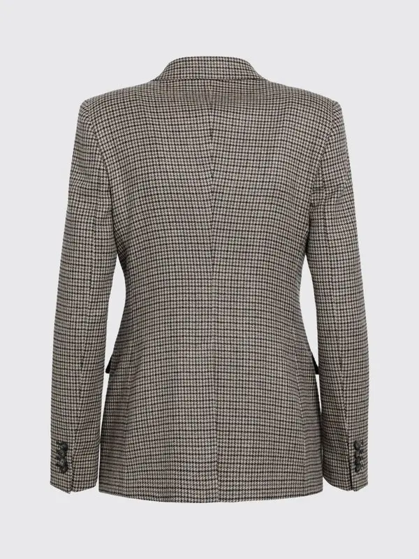 Tagliatore Double-breasted Wool Blend Blazer With Houndstooth Pattern