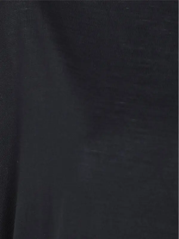 MRZ Short-sleeved Virgin Wool Jumper With Boat Neck - Black
