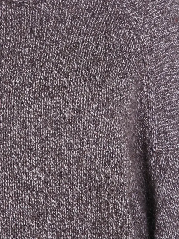 MRZ Mohair Wool Blend Crewneck Jumper With Ribbed Edges