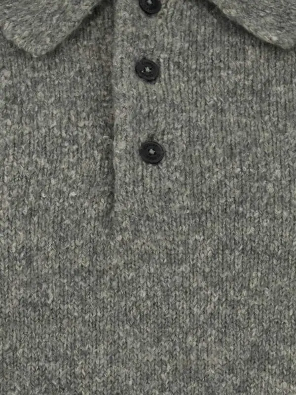 Closed Long-sleeved Knit Polo In A Recycled Cotton Blend
