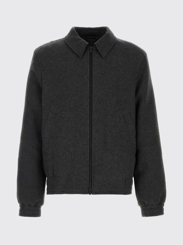 Closed Wool Blend Shirt Jacket With Zip Closure And Elasticated Hem