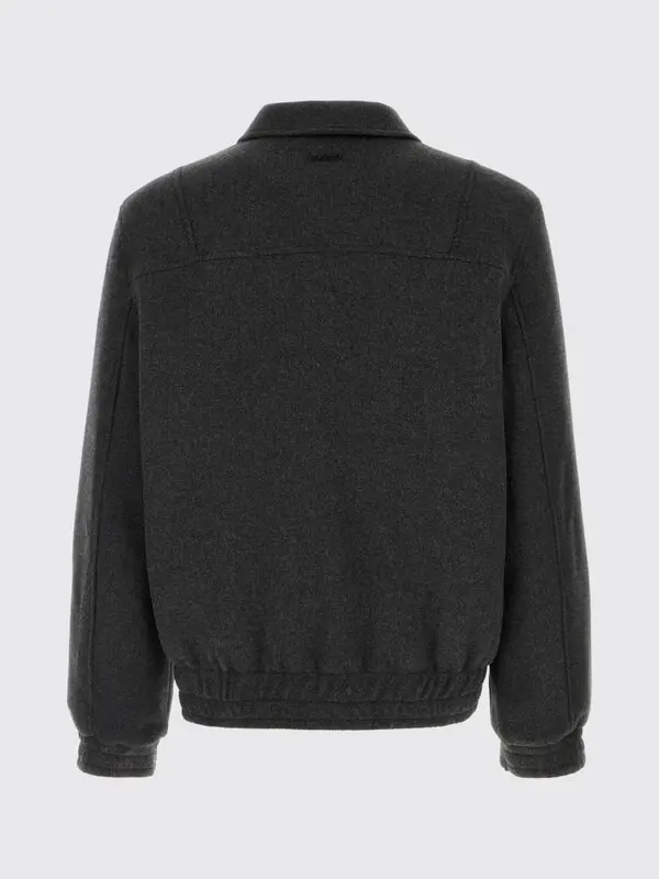 Closed Wool Blend Shirt Jacket With Zip Closure And Elasticated Hem