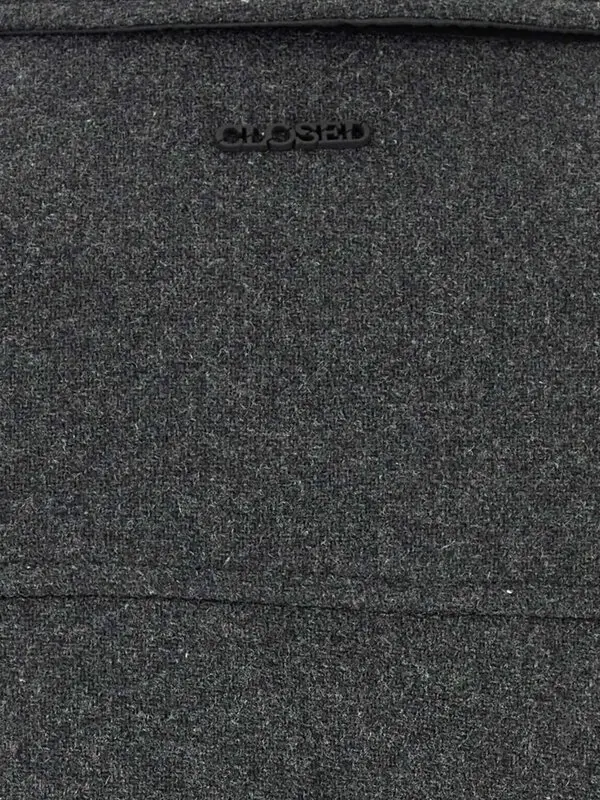Closed Wool Blend Shirt Jacket With Zip Closure And Elasticated Hem