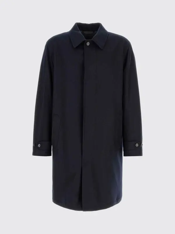 Brioni Single-breasted Knee-length Coat In Cashmere With Concealed Fastening
