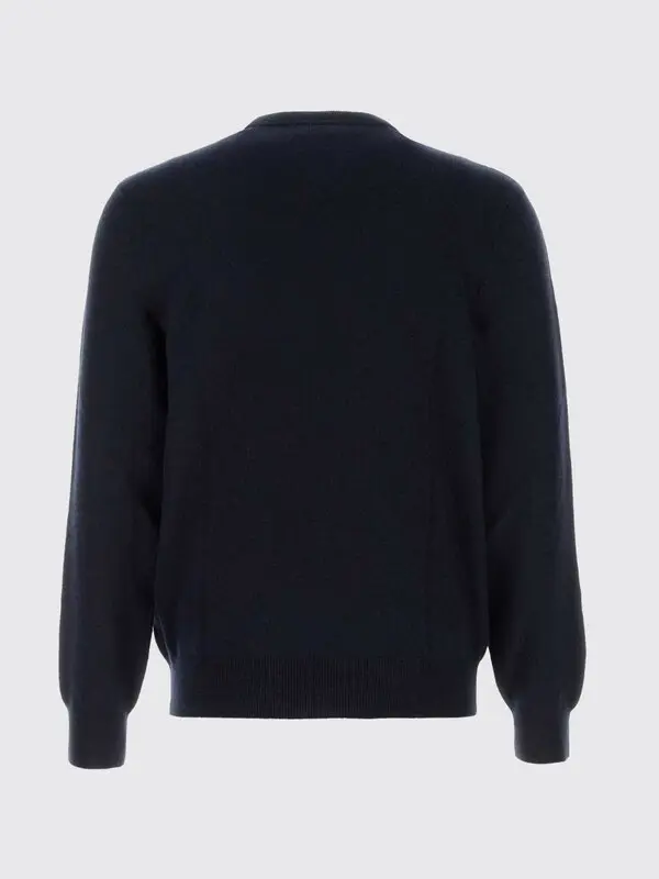 Brioni Crewneck Jumper In Pure Cashmere With Long Sleeves And Ribbed Trims