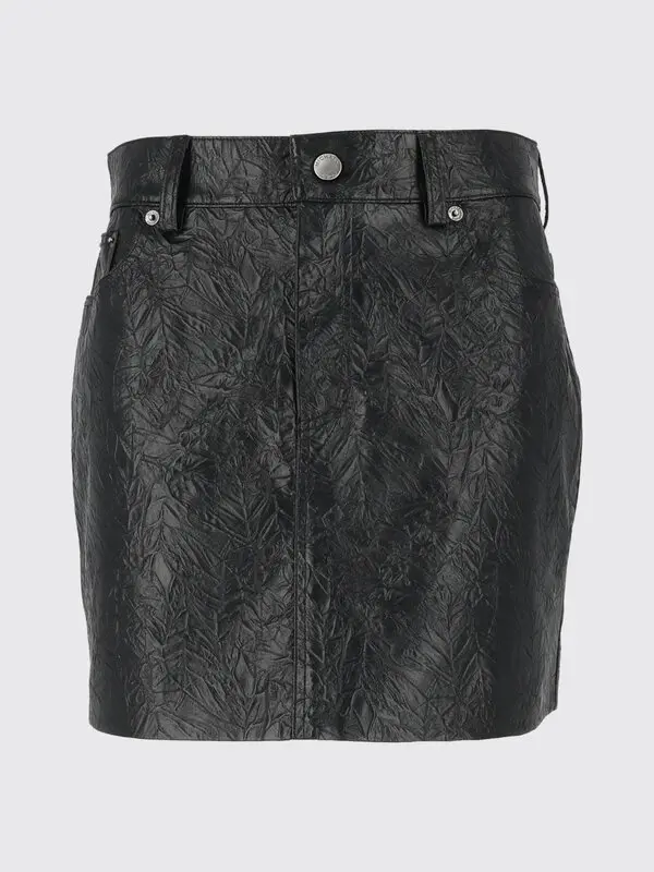 Michael Kors High-waisted Faux Leather Pencil Mini Skirt With Five Pockets