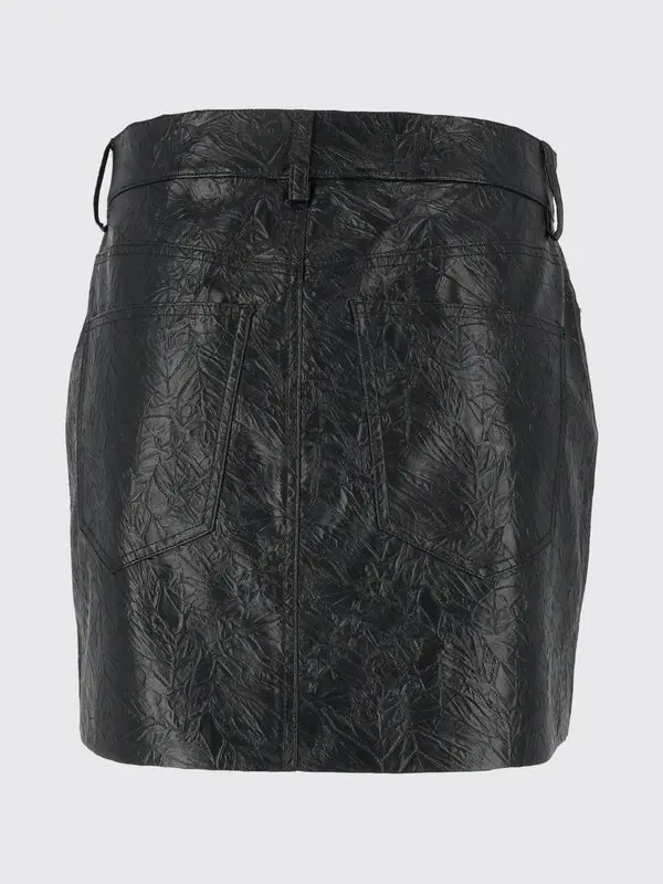Michael Kors High-waisted Faux Leather Pencil Mini Skirt With Five Pockets