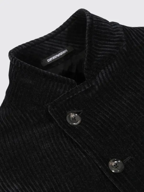 Emporio Armani Asymmetrical Velvet Jacket With High Neck