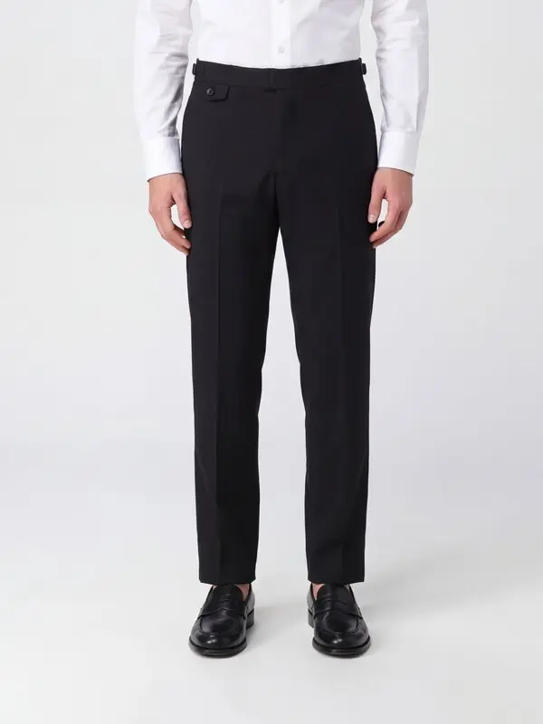 Brioni Slim Fit Pleated Tailored Trousers In Pure Wool