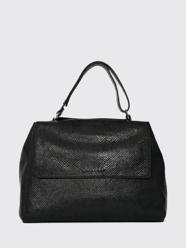 Orciani Medium Sveva Shoulder Bag In Python-print Calfskin
