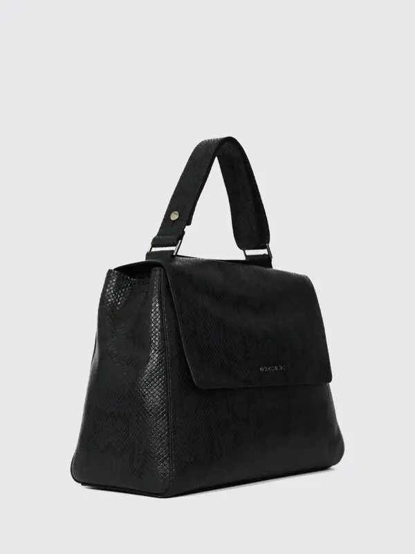 Orciani Medium Sveva Shoulder Bag In Python-print Calfskin