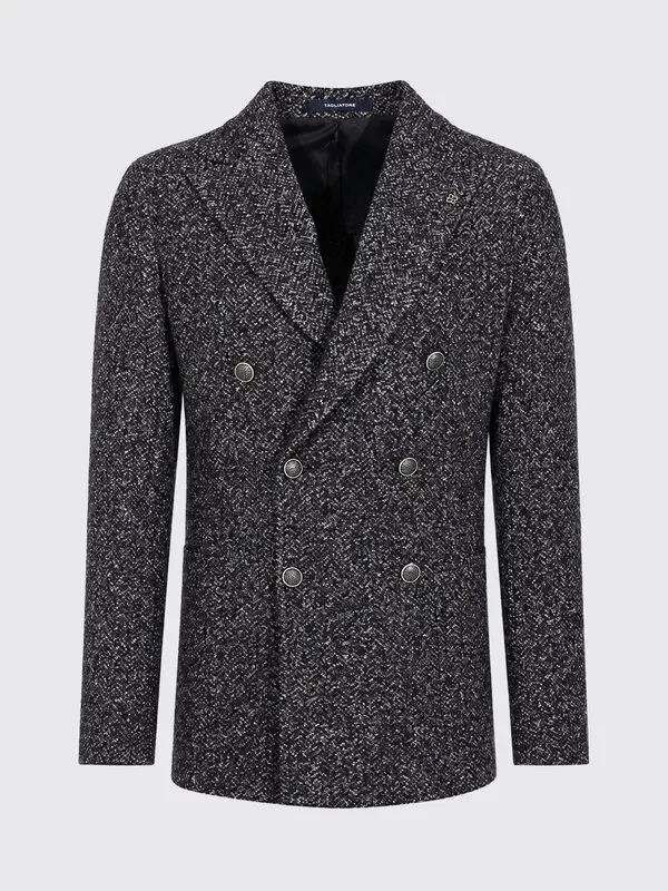 Tagliatore Double-breasted Virgin Wool And Silk Blend Blazer With Peak Lapels