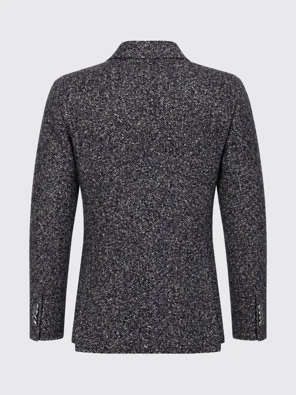 Tagliatore Double-breasted Virgin Wool And Silk Blend Blazer With Peak Lapels