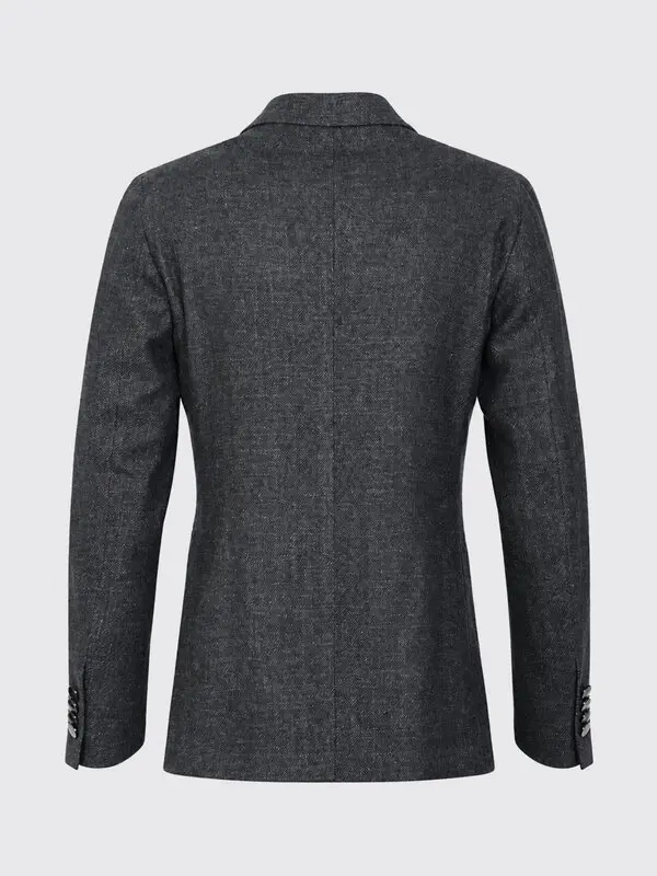 Tagliatore Double-breasted Virgin Wool And Silk Blazer With Peak Lapels