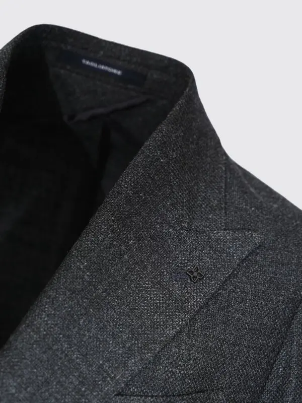 Tagliatore Double-breasted Virgin Wool And Silk Blazer With Peak Lapels