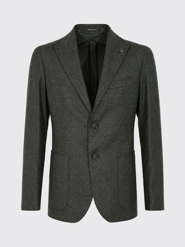Tagliatore Single-breasted Pure Virgin Wool Blazer With Peak Lapels