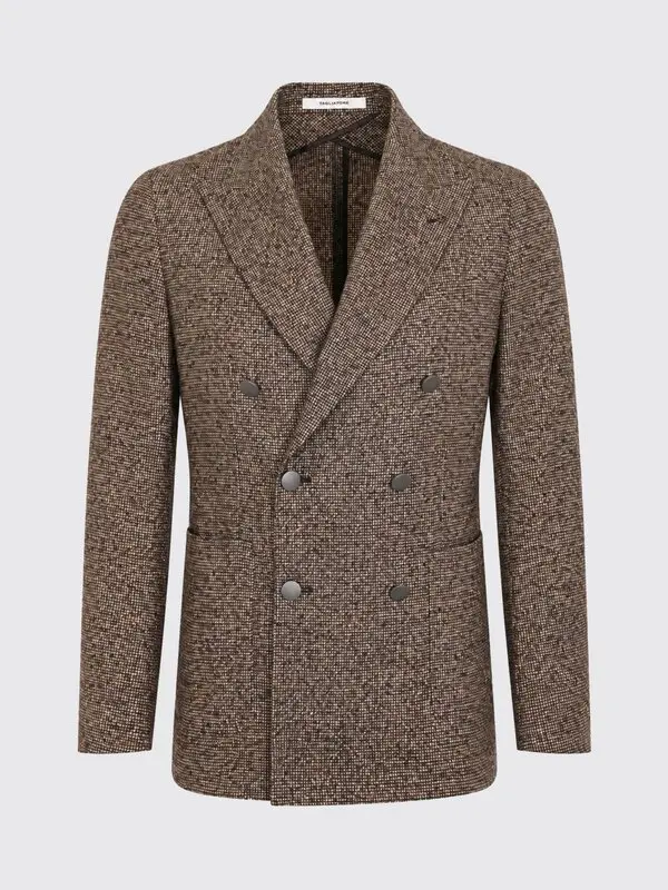 Tagliatore Double-breasted Wool And Silk Blend Blazer With Peak Lapels