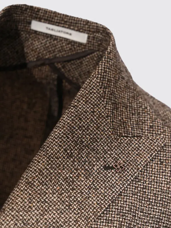 Tagliatore Double-breasted Wool And Silk Blend Blazer With Peak Lapels