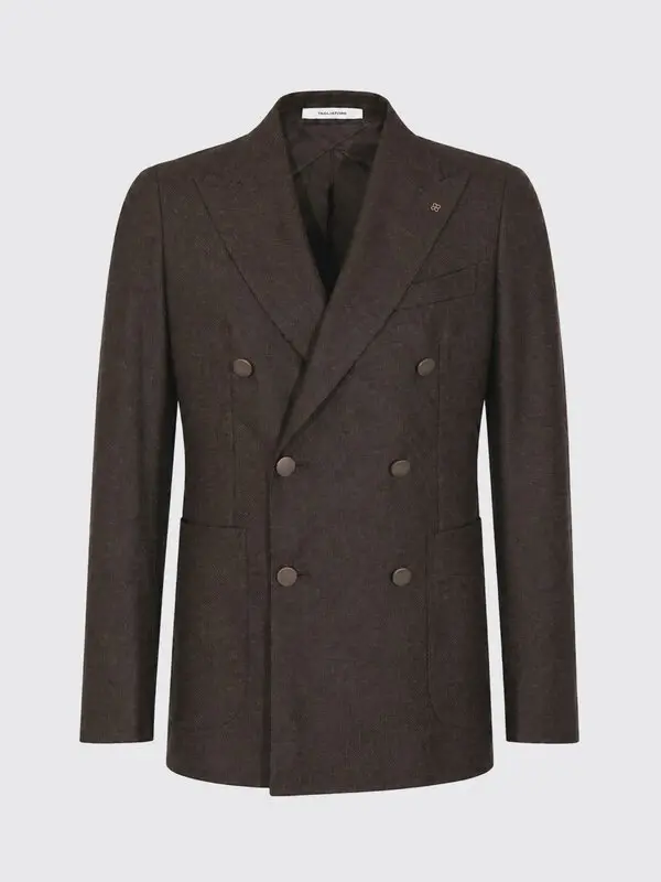 Tagliatore Double-breasted Pure Virgin Wool Blazer With Peak Lapels