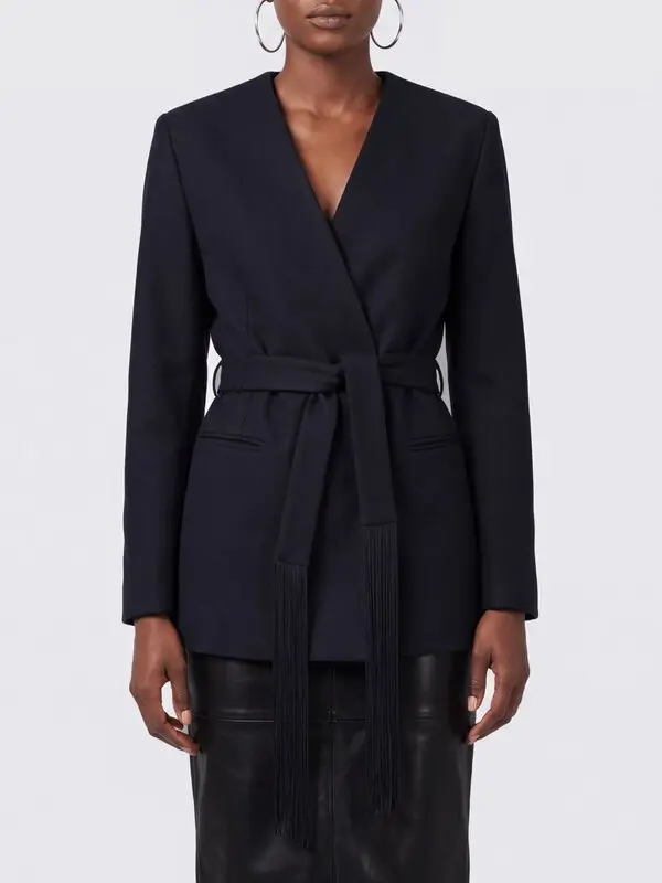 BY MALENE BIRGER Pure Virgin Wool Robe Blazer With Waist Belt