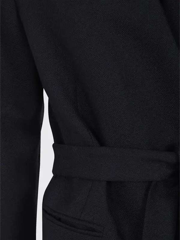 BY MALENE BIRGER Pure Virgin Wool Robe Blazer With Waist Belt