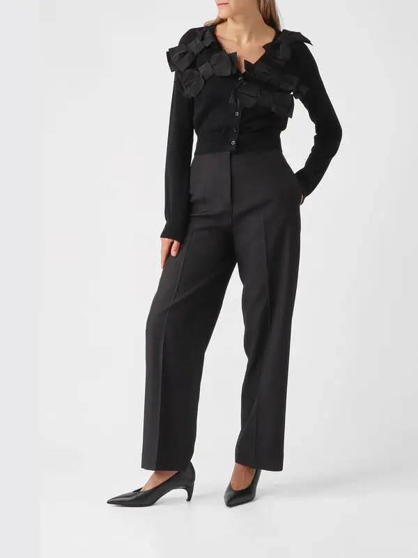 MEIMEIJ High-waisted Wide-leg Palazzo Trousers In Crêpe