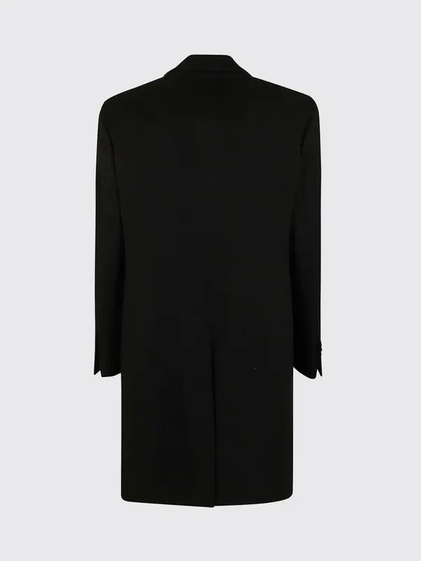 LARDINI Single-breasted Long Coat In Wool And Cashmere Blend