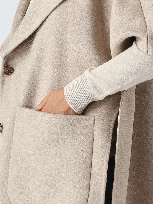 Max Mara Single-breasted 100% Cashmere Coat With Shawl Collar