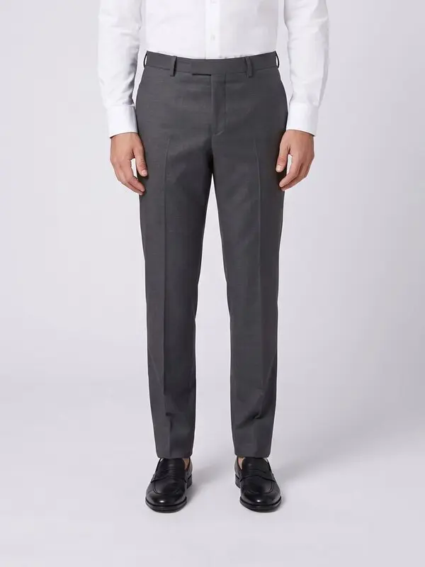 LARDINI Mid-rise Slim Fit Tailored Trousers In Virgin Wool