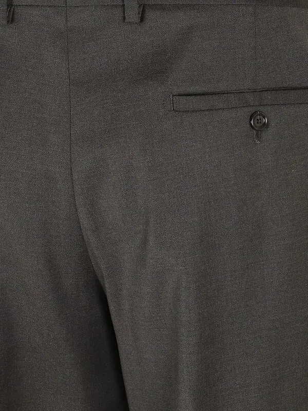 LARDINI Mid-rise Slim Fit Tailored Trousers In Virgin Wool