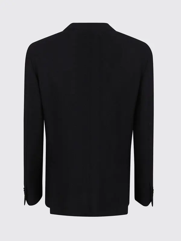 LARDINI Single-breasted Wool Blazer With Patch Pockets