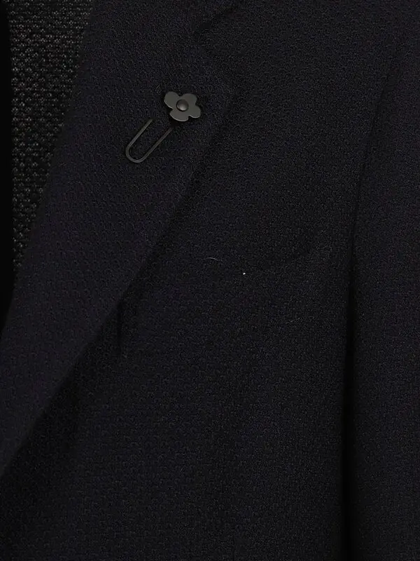 LARDINI Single-breasted Wool Blazer With Patch Pockets