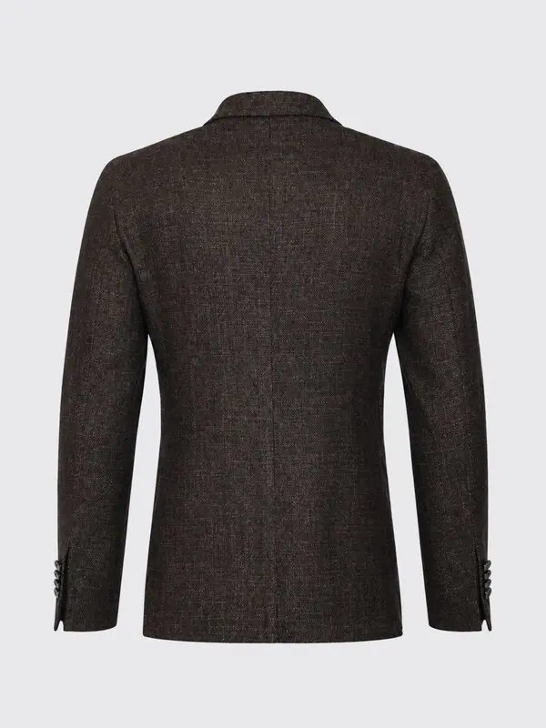 Tagliatore Double-breasted Virgin Wool And Silk Blazer With Peak Lapels