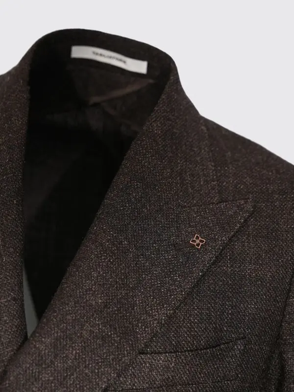 Tagliatore Double-breasted Virgin Wool And Silk Blazer With Peak Lapels