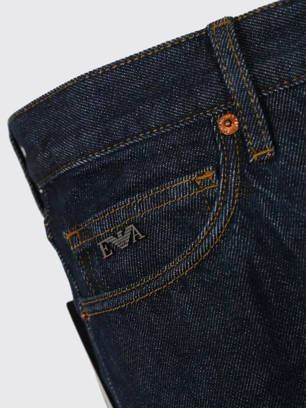 Emporio Armani Mid-rise Slim Fit Skinny Jeans In Recycled Cotton Denim