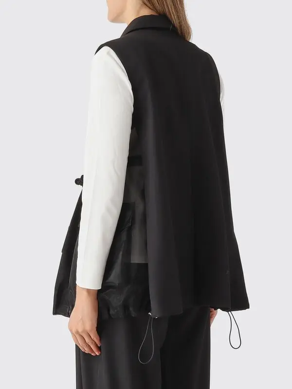 MEIMEIJ Double-breasted Tailored Waistcoat With Peak Lapels And A Drawstring Waist