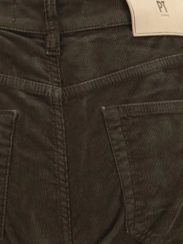 PT TORINO Slim Fit Cotton Corduroy Trousers - Dark