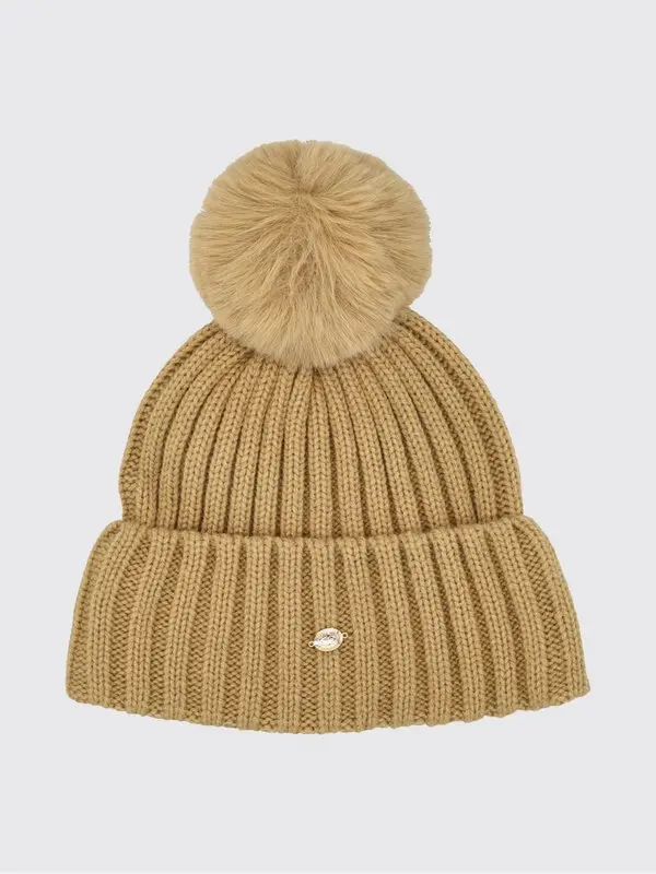 Goldbergh Wool Cuffed Beanie With Pom-pom Application - Beige