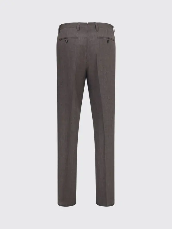 LARDINI Slim Fit Pleated Virgin Wool Tailored Trousers