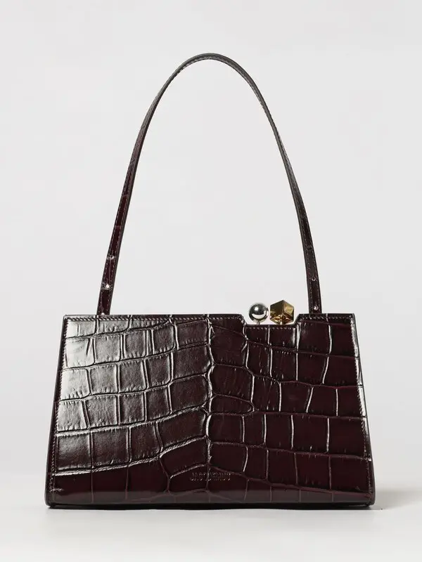 Jacquemus Le Salon Shoulder Bag In Croc-effect Calfskin Leather - Red
