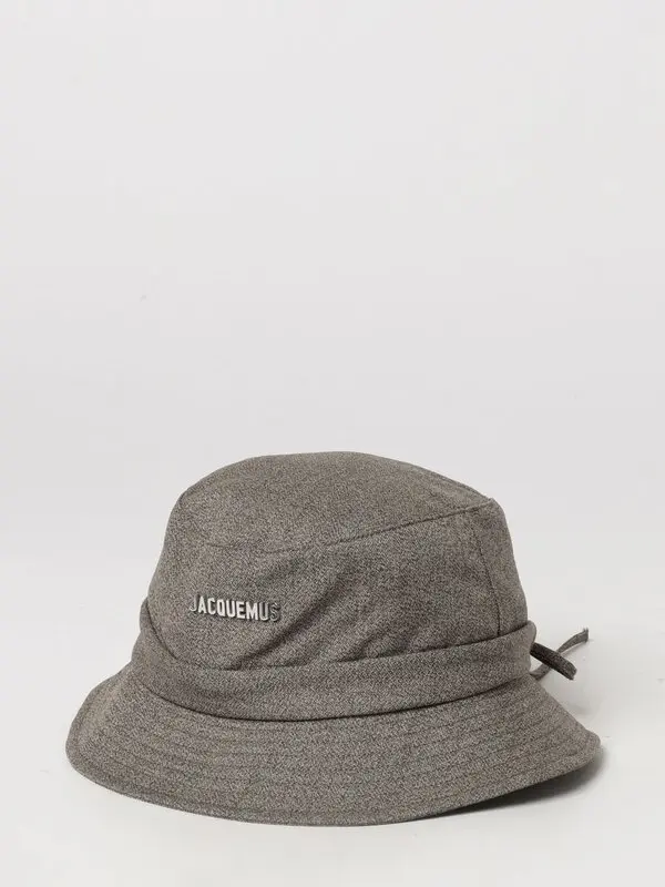 Jacquemus Virgin Wool Bucket Hat With Adjustable Drawstring - Brown