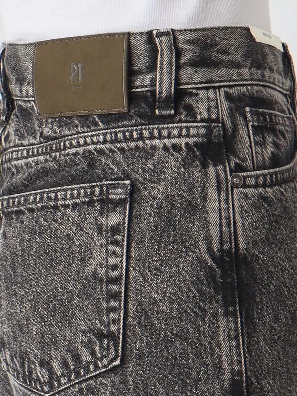 PT TORINO Mid-rise Wide-leg Cotton Denim Jeans