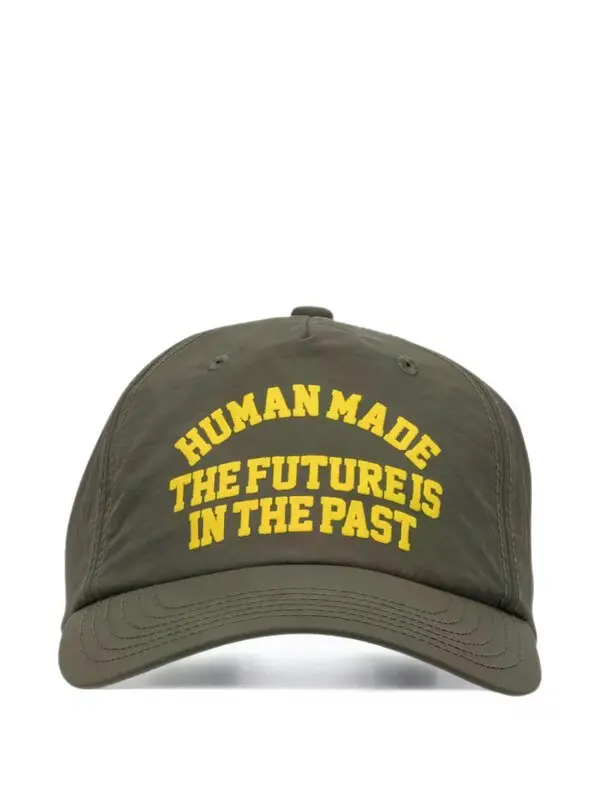 HUMAN MADE Slogan-embroidered Cap - Green